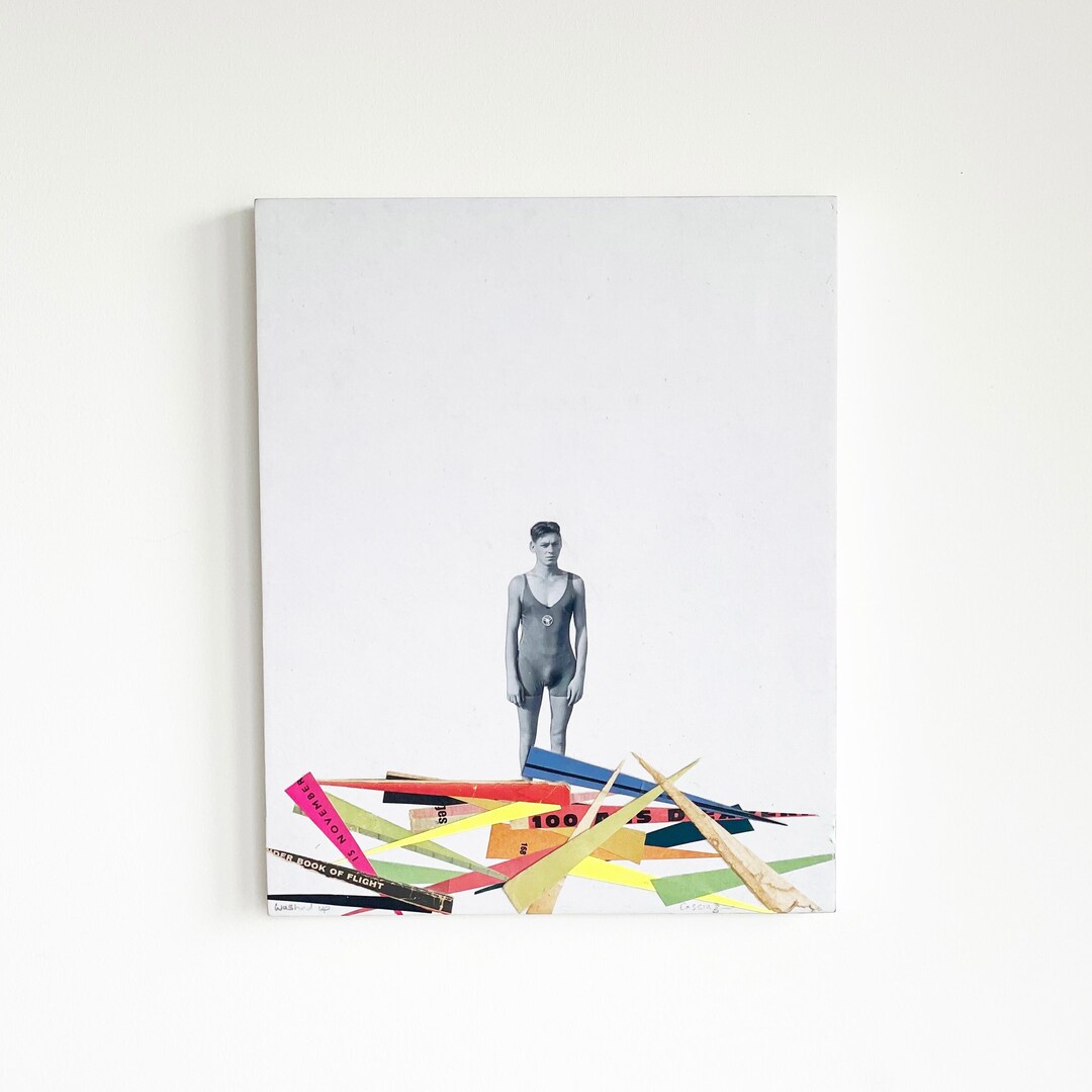 Original Male Portrait Art on Wood Panel, Ready to Hang - Washed Up - Etsy