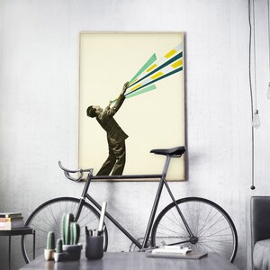 Male Portrait Art, Pop Art Poster, Modern Art Print, Gift for Man - the ...