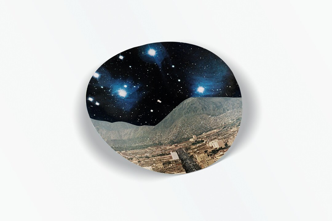 Space Vinyl Sticker, Art Sticker, Device Decal - Space City - Etsy UK