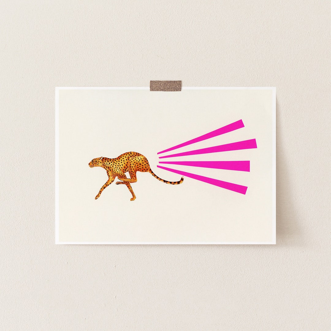 Cheetah Print 5x7 Inches, Cat Wall Art, Gift for Cat Lover, Sale Print ...