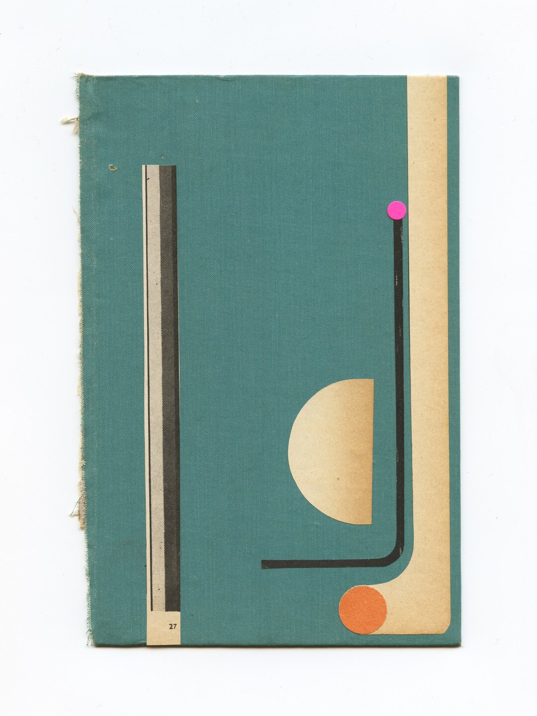 Original Mixed Media Art on Teal Book Cover - 012 - Etsy