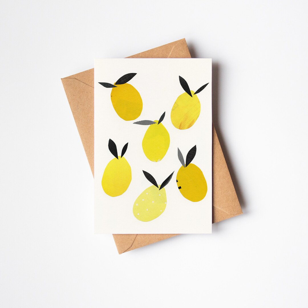 Fruit Card Greetings Card - Lemons - Etsy