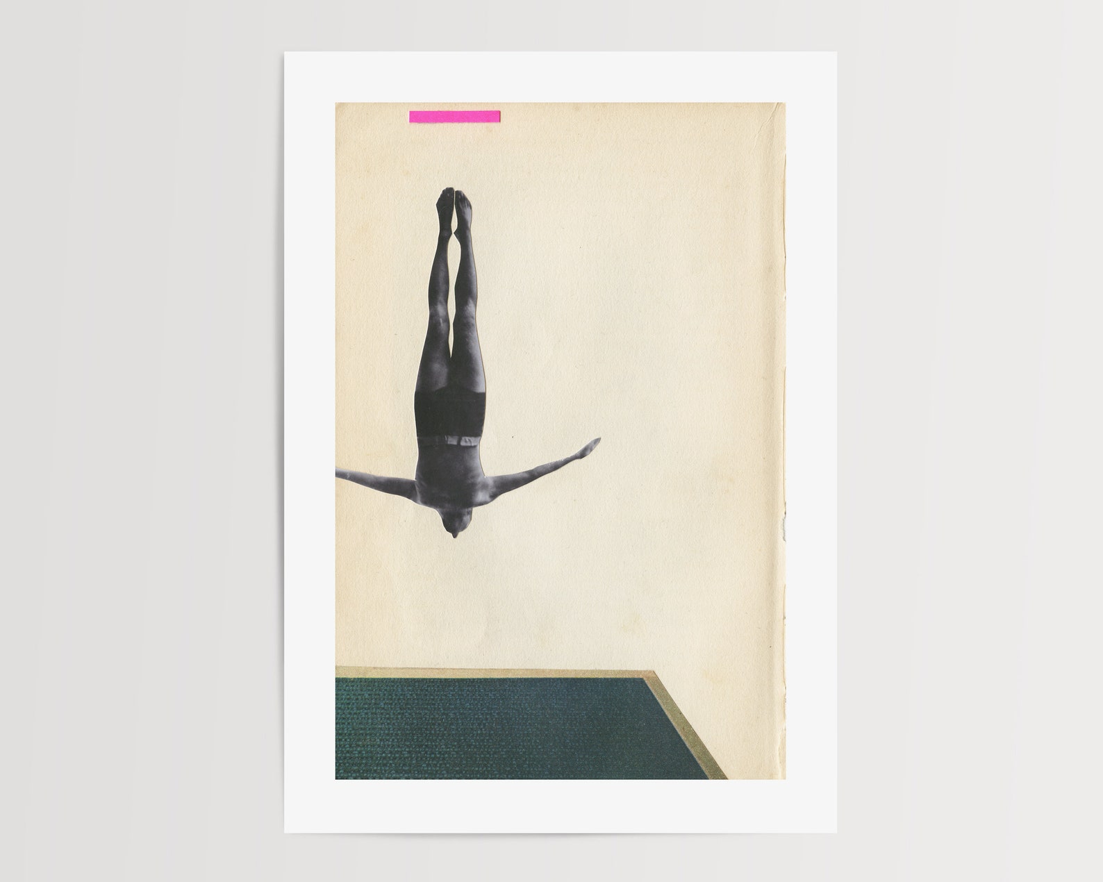 Swimming Pool Art, Male Diving Print, A4 Sale Print - Swan Dive - Etsy