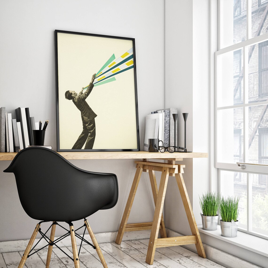 Male Portrait Art Pop Art Poster Modern Art Print Gift for | Etsy