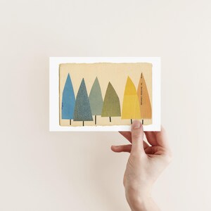 Forest Greeting Card, Colourful Landscape Card - Trees - Etsy