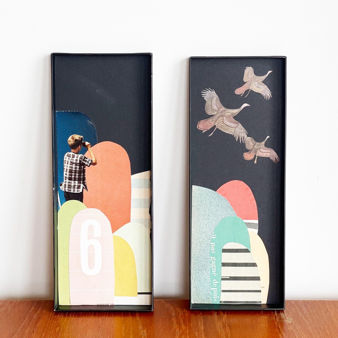 Original Birds and Boy Collage Artwork, Assemblage Box - the Bird ...
