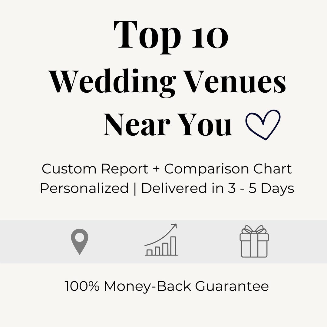Top 10 Wedding Venues Near You – Custom Report With Comparison Chart ...