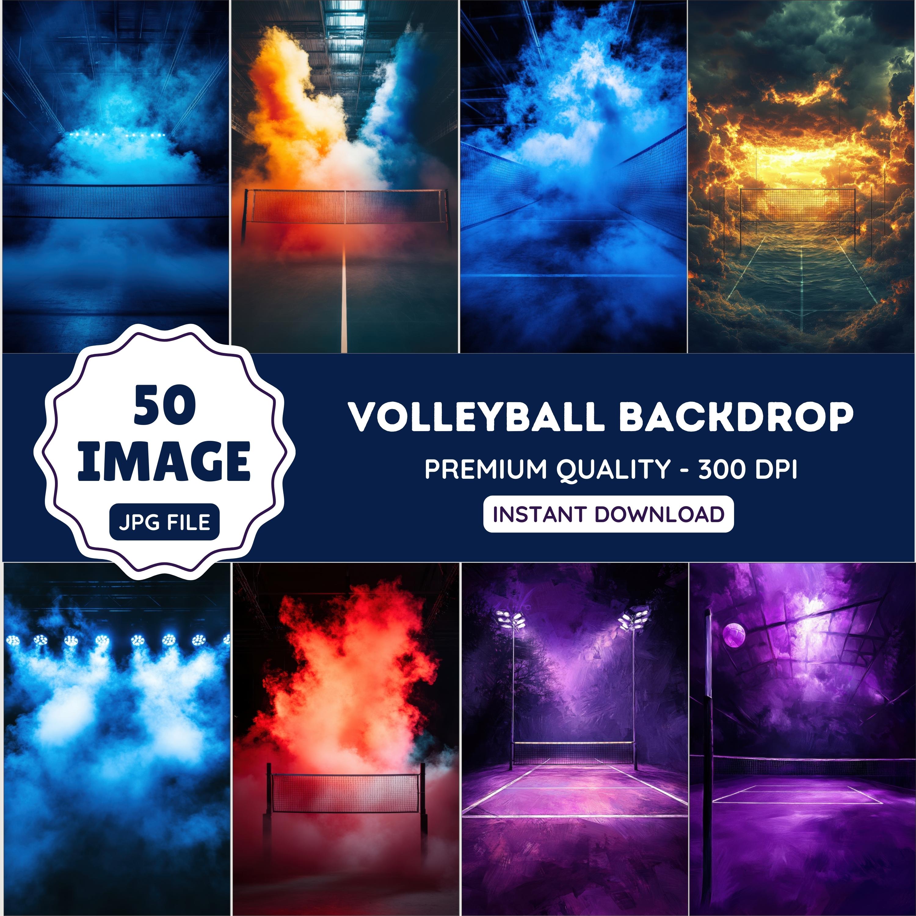 50 Volleyball Digital Backdrops for Sports Photography | Volleyball ...
