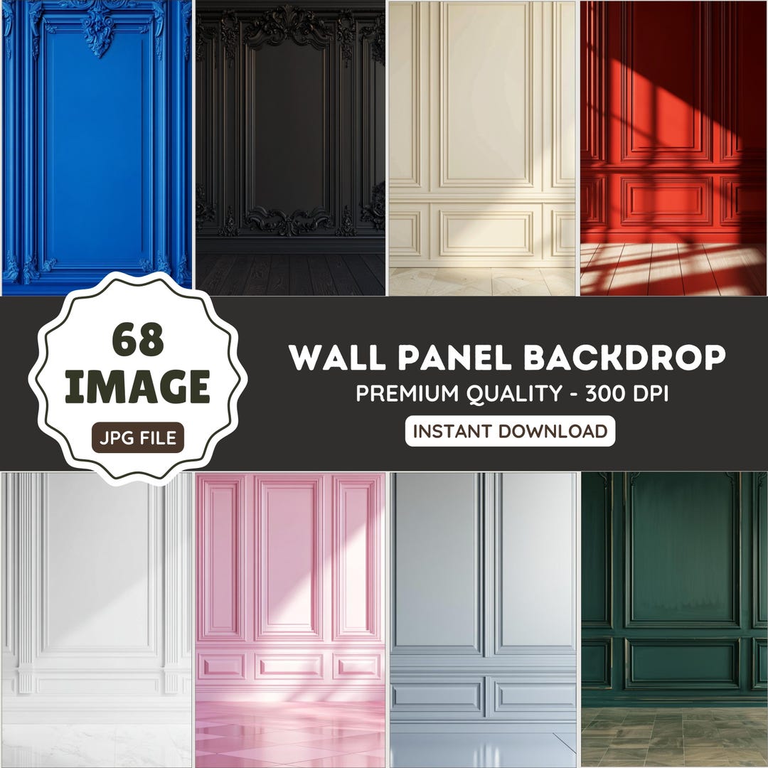 Panel Wall Digital Backdrops, Maternity Backdrop Overlays, Studio ...