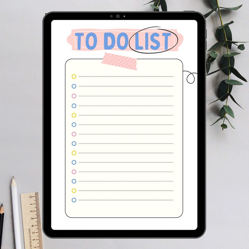 To Do Lists, Goodnotes Templates, Weekly Planner, Minimalist to Do List ...