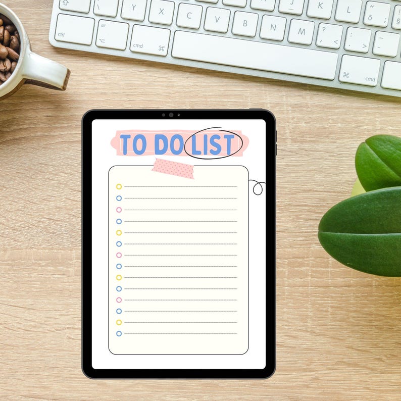 To Do Lists, Goodnotes Templates, Weekly Planner, Minimalist to Do List ...