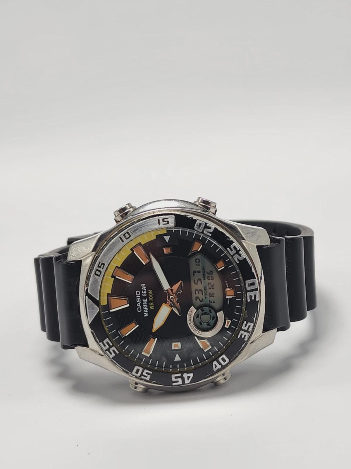 Vintage Casio Marine Gear MW-710 Chronograph Watch Japan Movement - Etsy