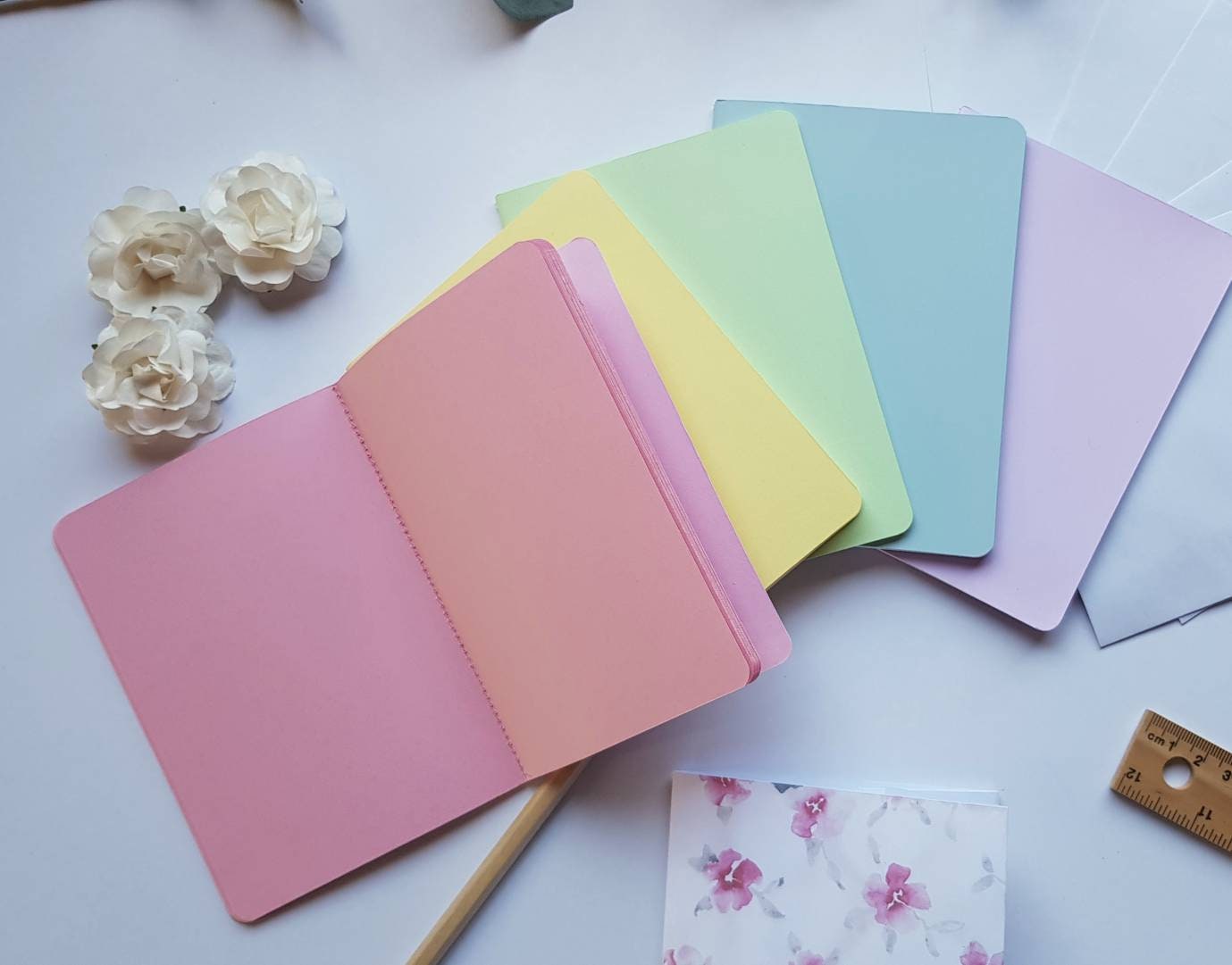 Pastel Notebook Pack or Individual Books With Machine Stitched - Etsy ...