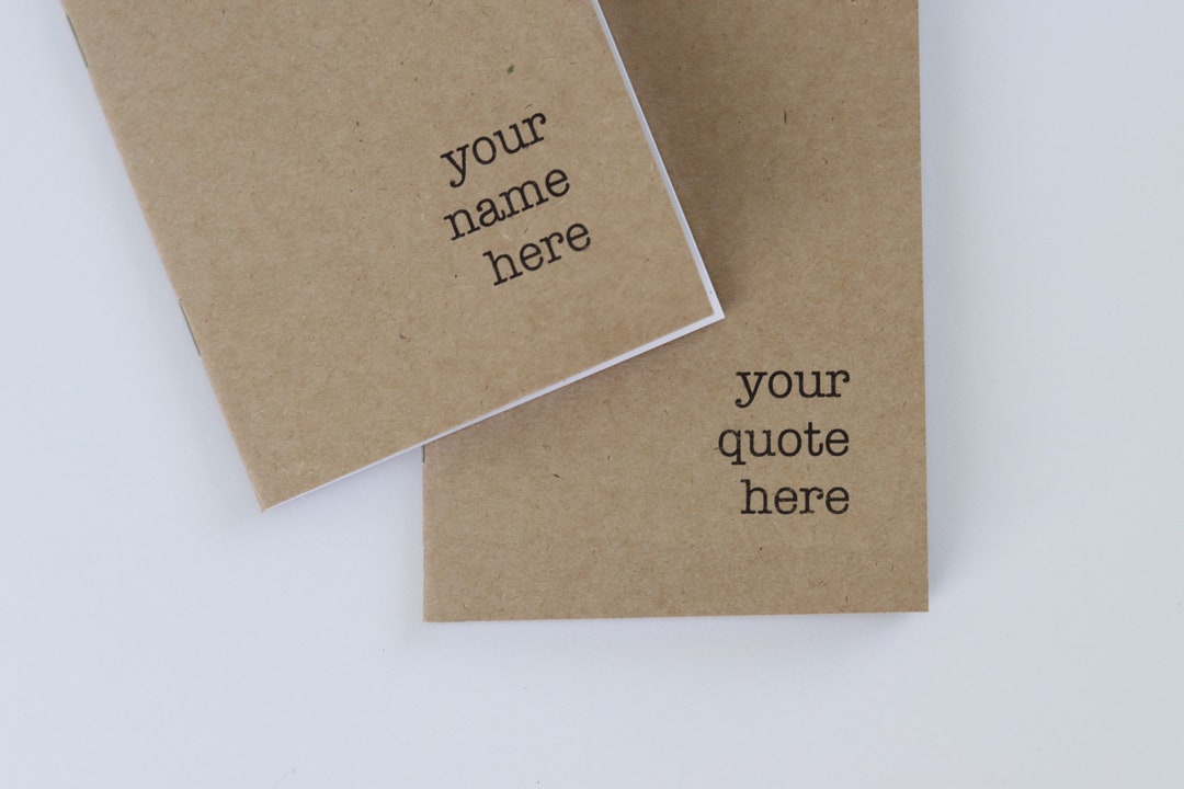 Personalised Handmade Notebooks With Kraft Card Covers. These Are ...