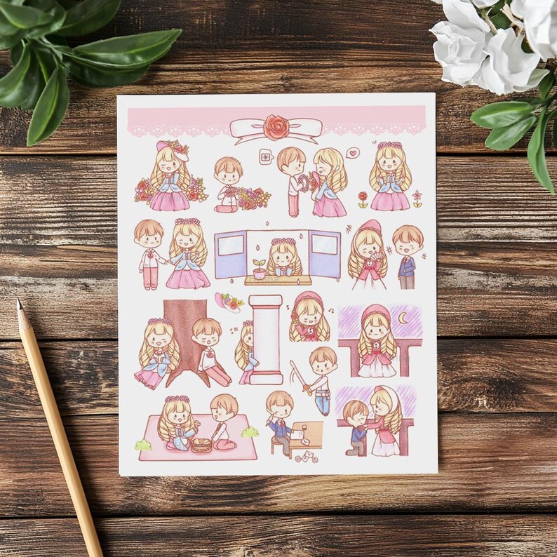 Printable Couple Stickers – Little Prince and Princess Moments PNG ...