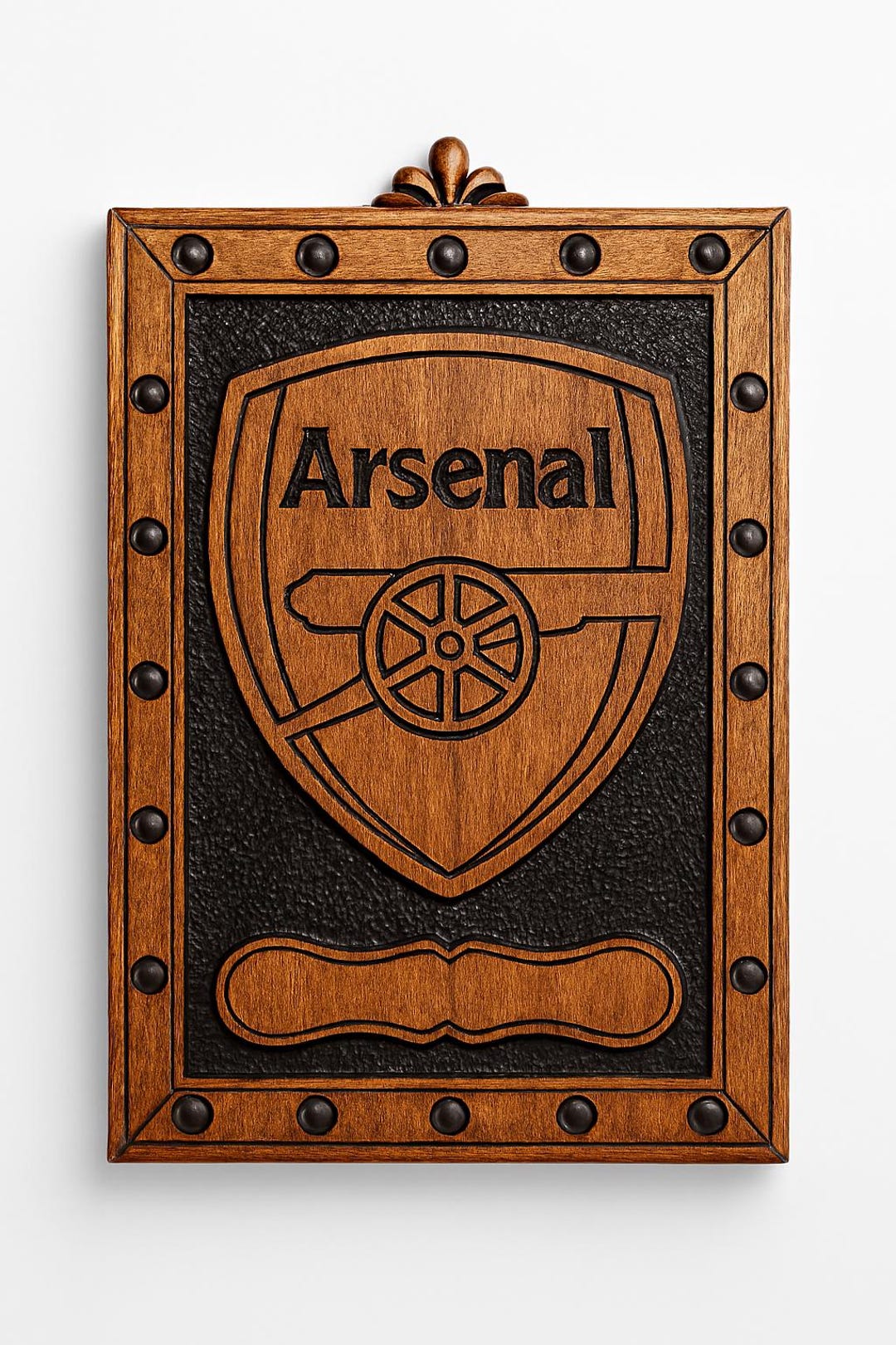 Hand Carved Walnut Arsenal Plaque – Football Club Wall Desk Decor - Etsy