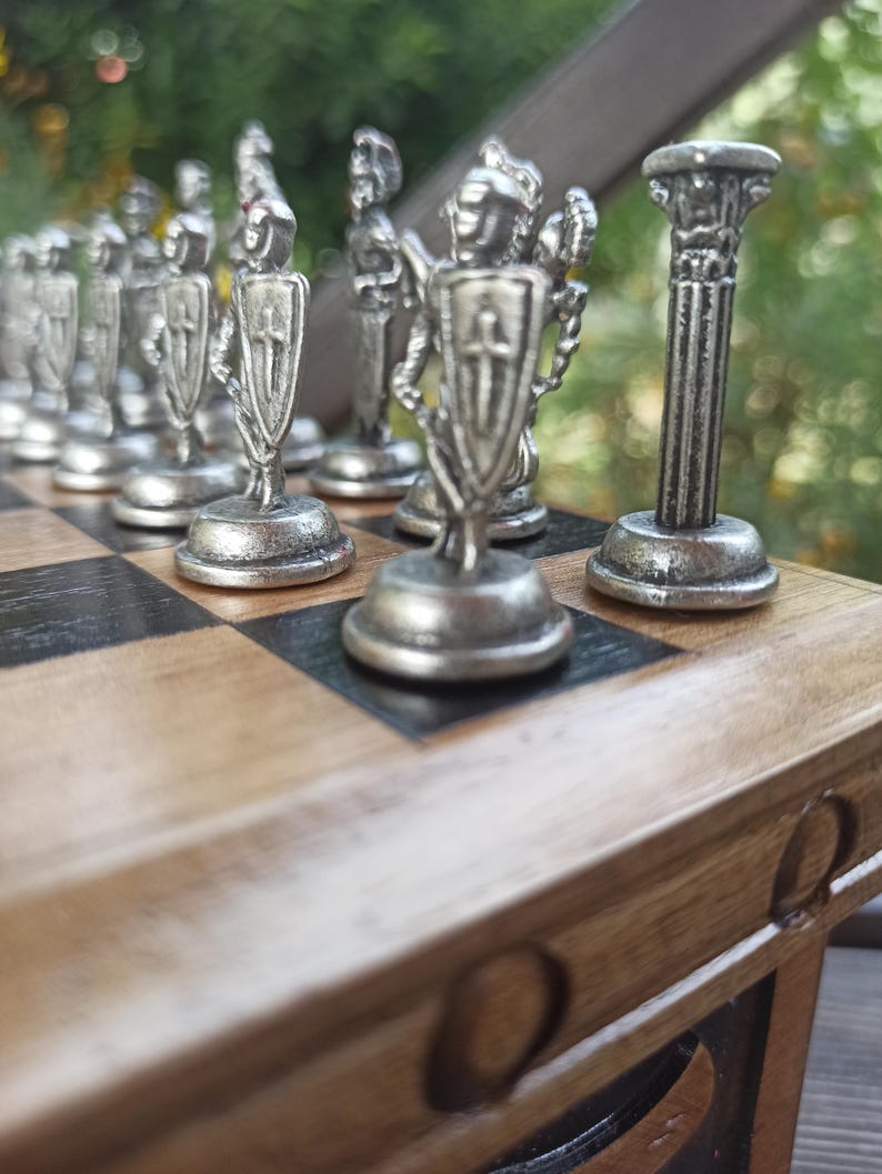 Handmade Walnut Wooden Chess Box With Secret Key Lock - Puzzle Gift - Etsy