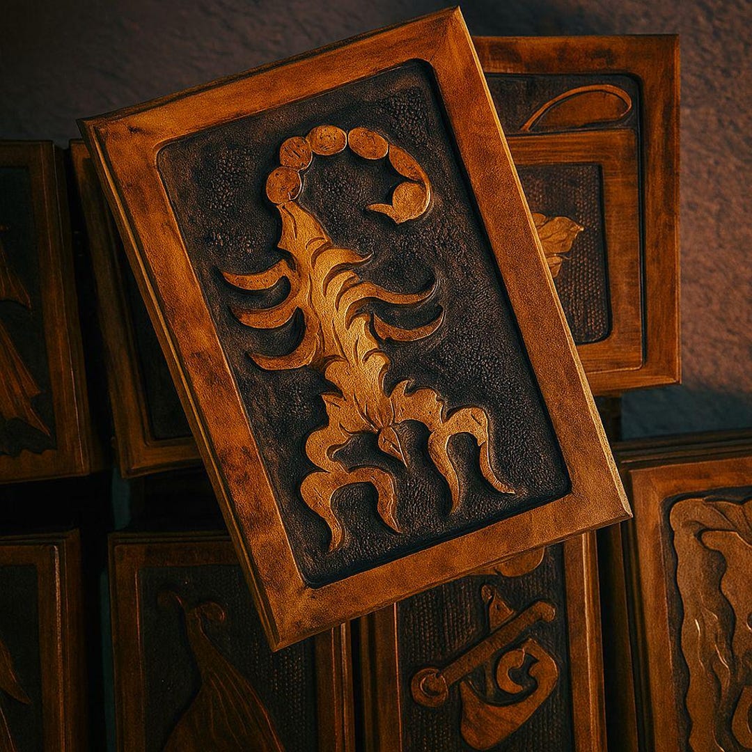 Hand-carved Walnut Scorpion Box – Hidden Lock Keepsake Chest - Etsy