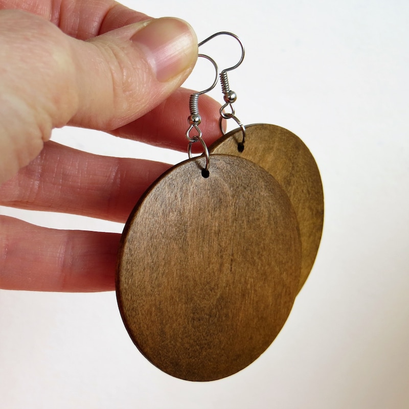 Wooden Earrings - Etsy