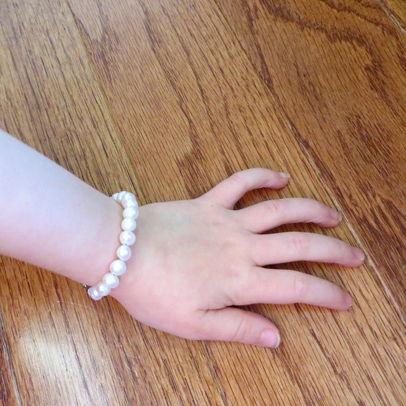 Baby Pearl Bracelet for Girl Pearl Bracelet for Little Girl | Etsy