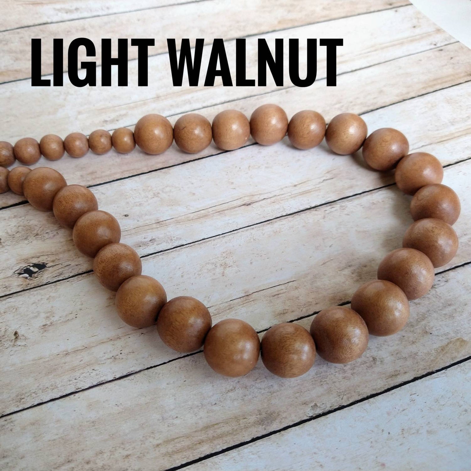 Wood Bead Necklace, Large Wooden Bead Necklace Wooden Necklace, Big ...