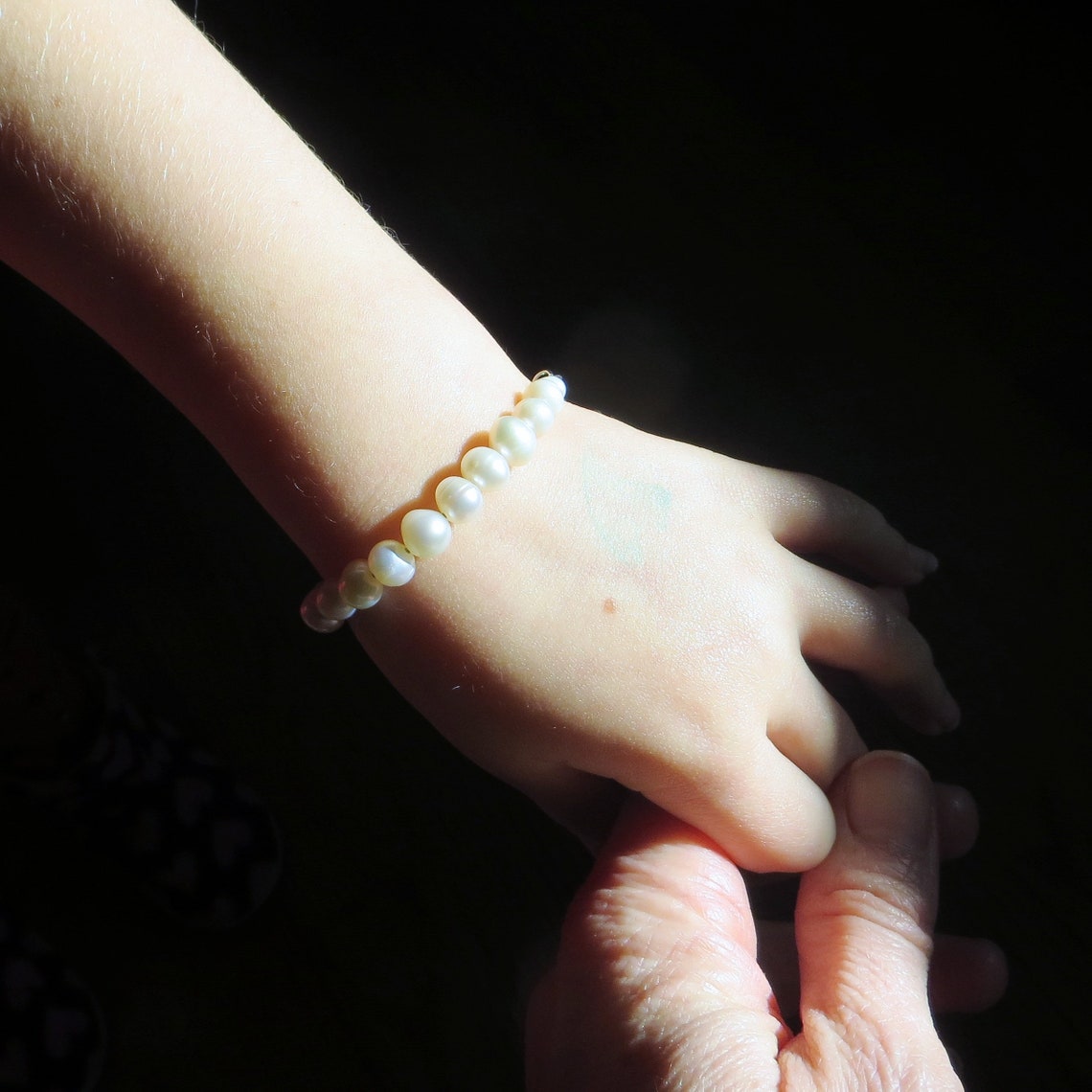 Baby Pearl Bracelet for Girl Pearl Bracelet for Little Girl | Etsy