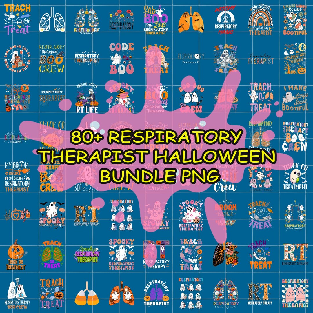 Respiratory Therapist Halloween PNG Bundle, Spooky RT Digital Designs ...