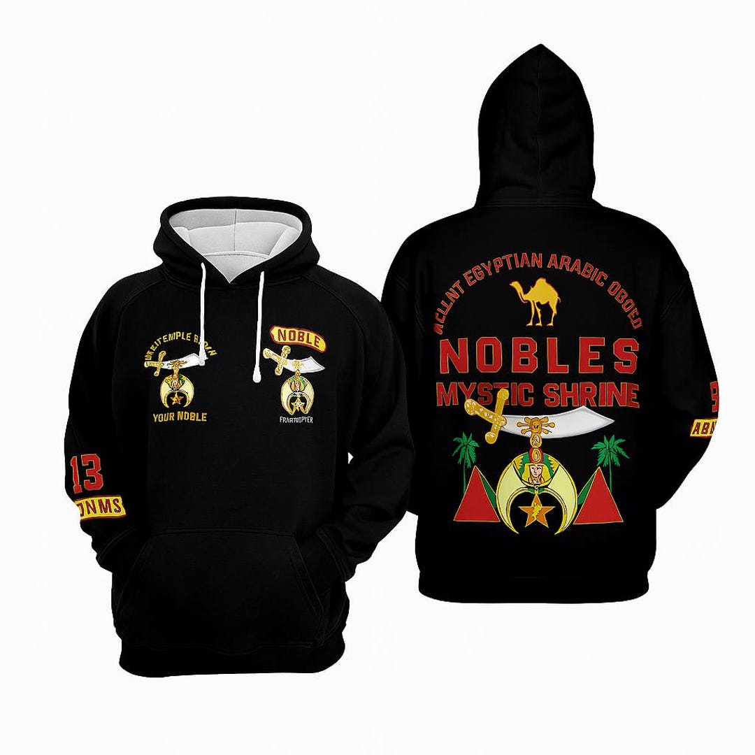 Noble Mystic Shrine Egyptian Arabic Order Freemason Hoodie - Etsy