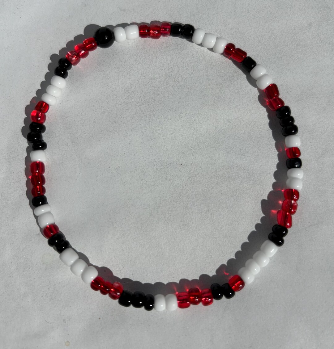 EVH Inspired (edward Van Halen) Glass Bead Bracelet - Etsy