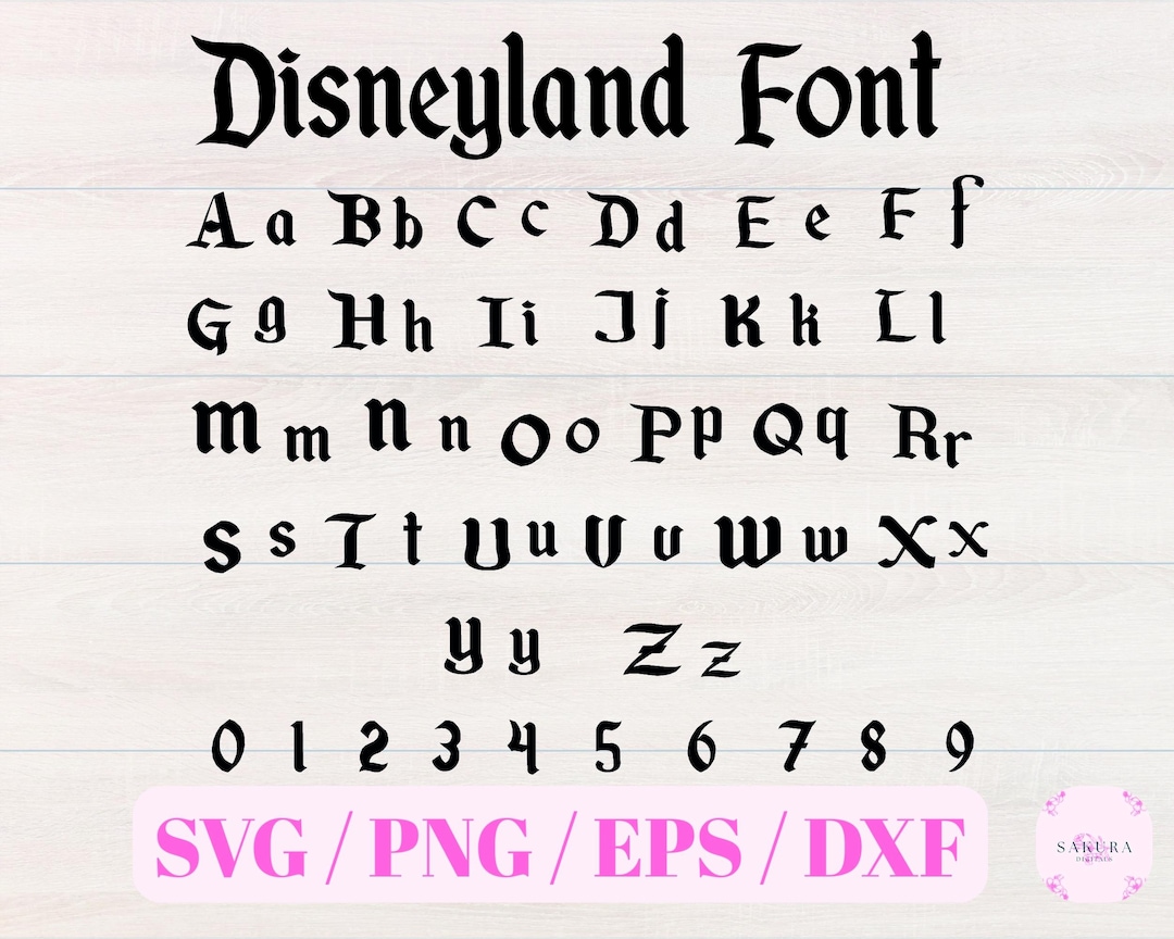 Disneyland Alphabet Svg - Disneyland Font - Disneyland Instant Download ...