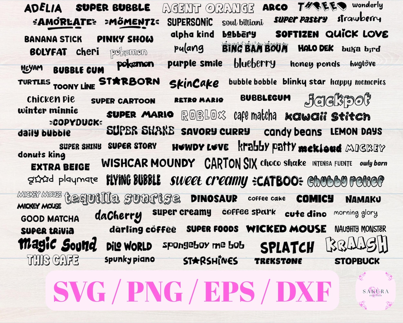 Cartoon Fancy Fonts Bundle - Cartoon Fonts Bundle - Popular Cartoon ...
