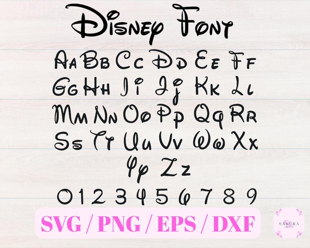 Disney Alphabet Svg File - Disney Alphabet Font - Disney Font - Disney ...