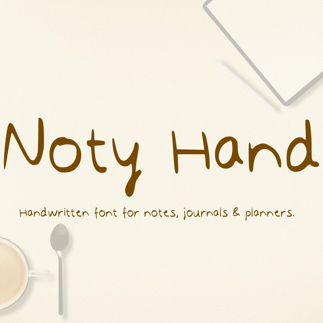 Noty Hand Handwritten Font - Whimsical Font - Cute Font - Student Font ...