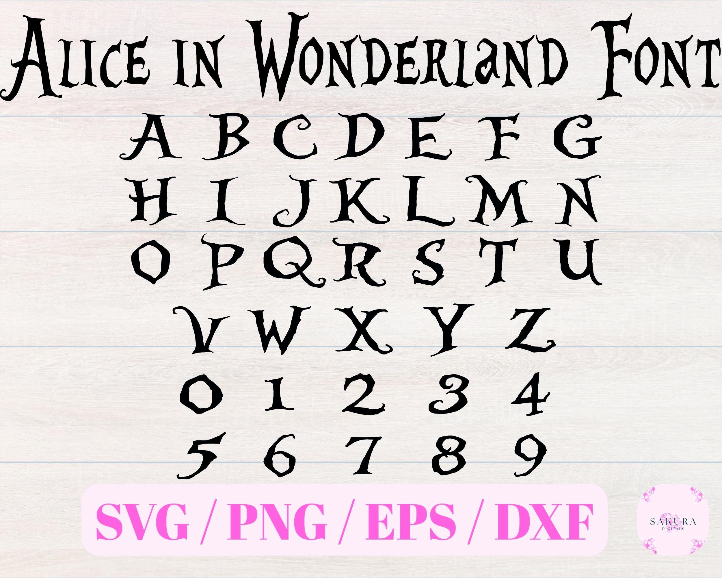 Alice in Wonderland Svg - Alice in Wonderland Alphabet - Alice in ...