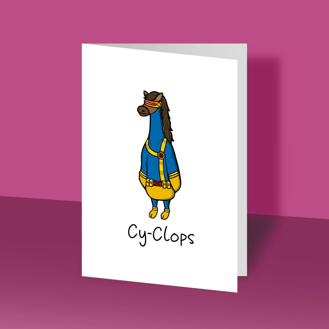 Cy-clops | X-men Inspired Greeting Card, Birthday Card, Gift Card ...