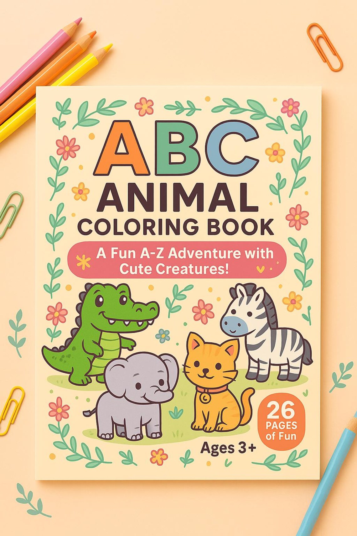 ABC Animal Coloring Book for Kids – 26 Fun Alphabet Pages With Cute ...