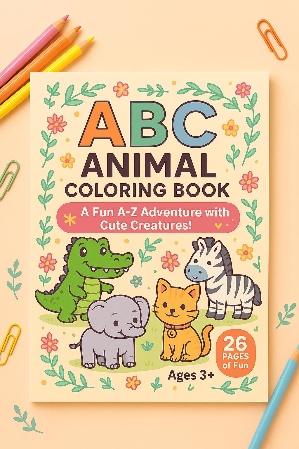 ABC Animal Coloring Book: Fun Alphabet Learning (PDF) - Etsy