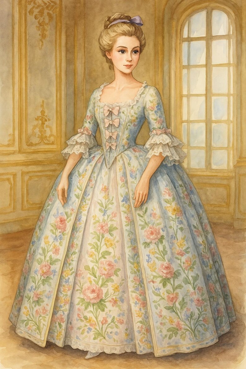 18th Century Morning in the Parlor – Historical Coloring Page - Etsy