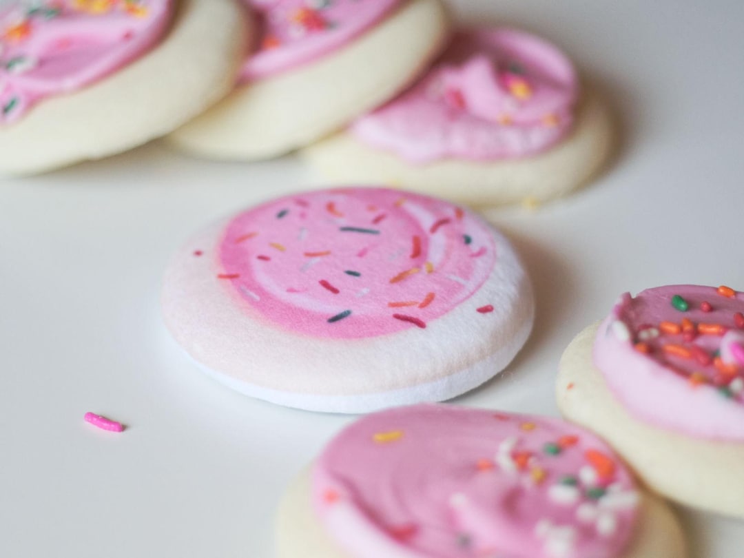 Frosted Cookie Plush Pin | Pink With Sprinkles - Etsy