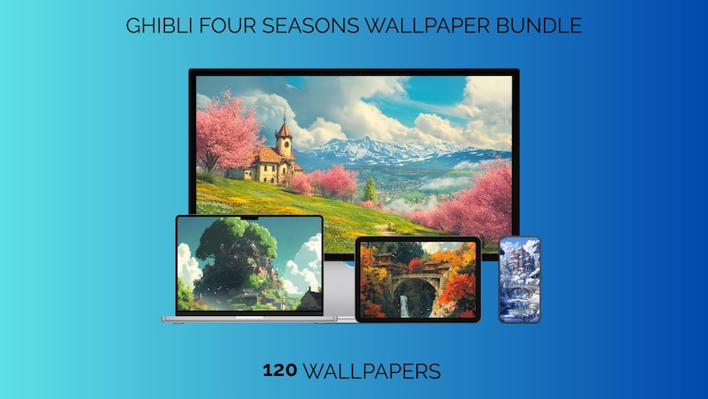 120 Studio Ghibli Seasons Wallpapers | 4K PNG Backgrounds for Desktop ...
