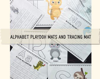Preschool Printable Alphabet Play Doh Mats Toddler Activities, ABC ...