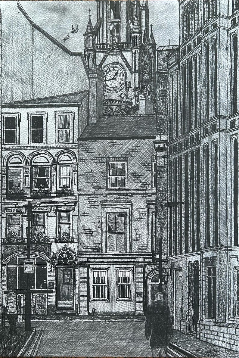 Manchester Town Hall Clock Tower – Cityscape A3 Art Print - Etsy