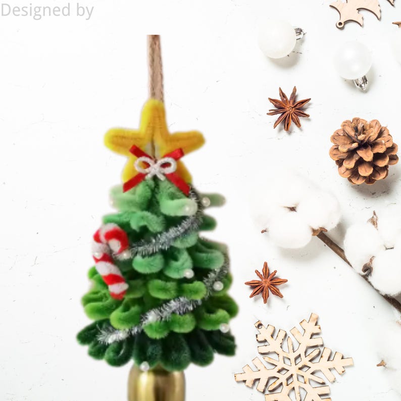DIY Pipe Cleaner Christmas Tree Kit | Holiday Craft Ornament - Etsy UK