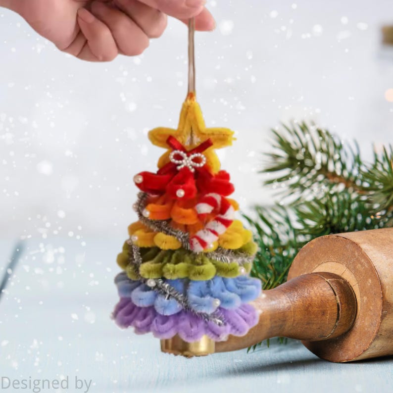 DIY Pipe Cleaner Christmas Tree Kit | Holiday Craft Ornament - Etsy UK