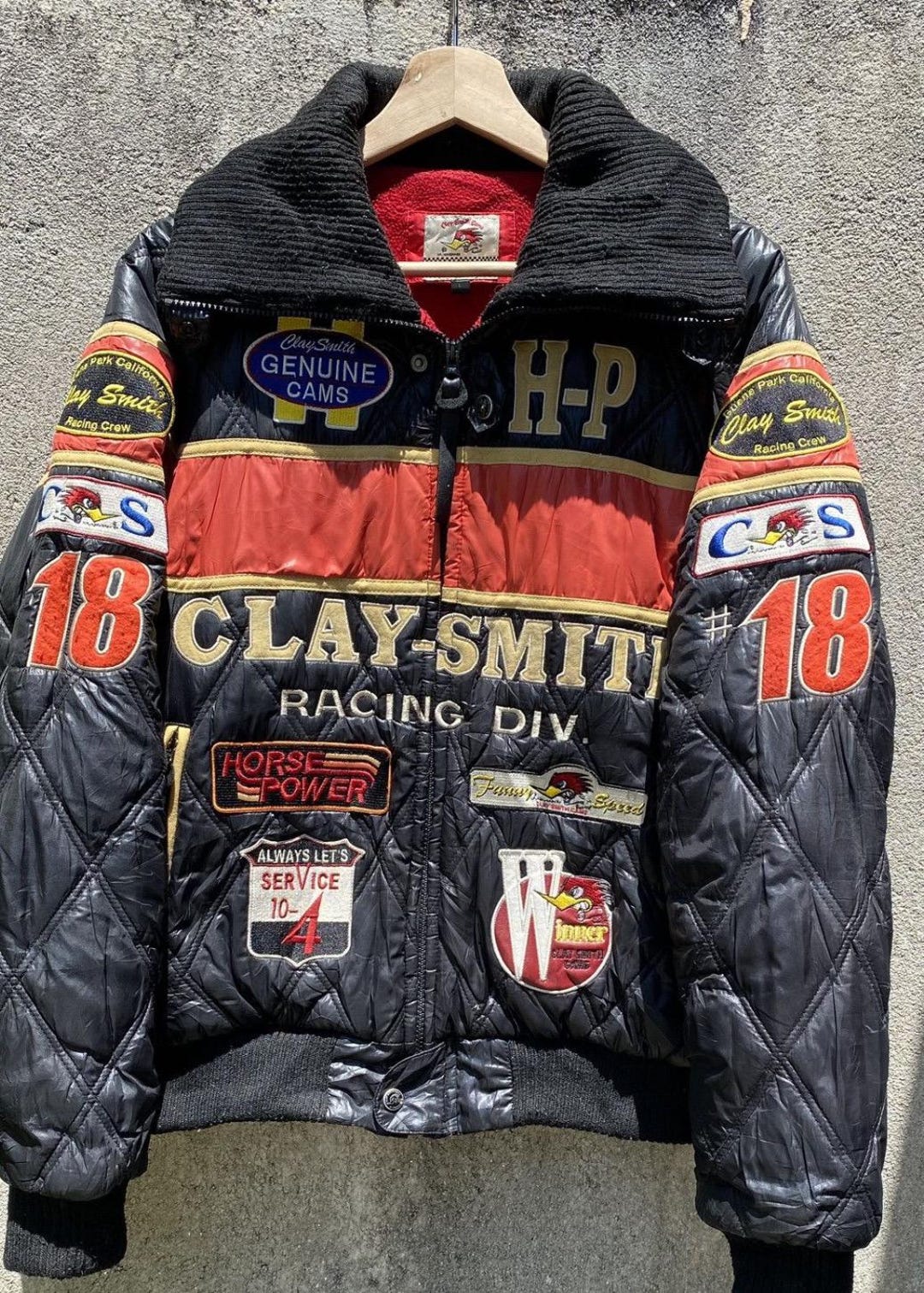 Claysmith Mooneyes Quilted Racing Team Bomber Jacket - Etsy