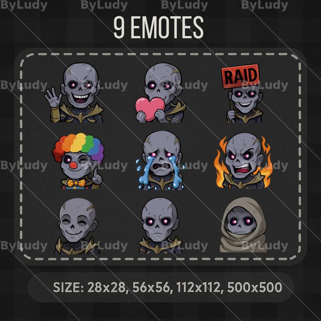 The Litch - Vecna Chibi Emotes Pack | 9 Twitch Emotes | Dead by ...