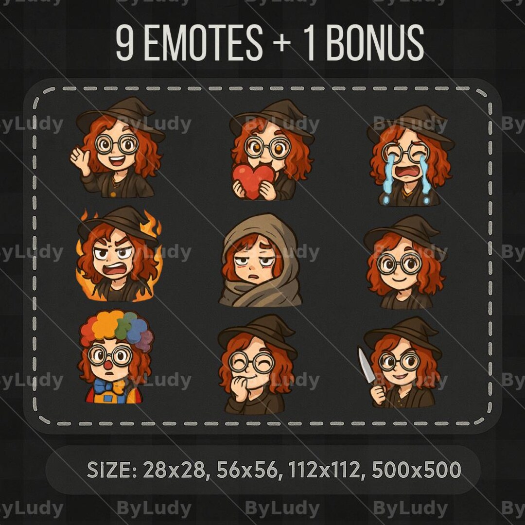 Mikaela Reid Chibi Emotes Pack | 9+1 Bonus Twitch Emotes | Dead by ...