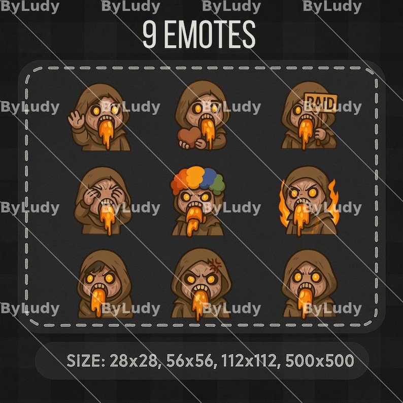 The Blight Chibi Emotes Pack | 9 Twitch Emotes | Dead by Daylight ...