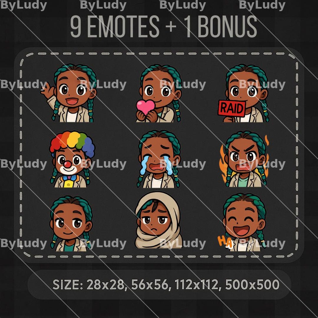 Orela Rose Chibi Emotes Pack | 9+1 Bonus Twitch Emotes | Dead by ...