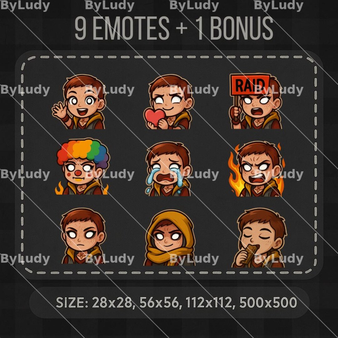 Taurie Cain Chibi Emotes Pack | 9+1 Bonus Twitch Emotes | Dead by ...